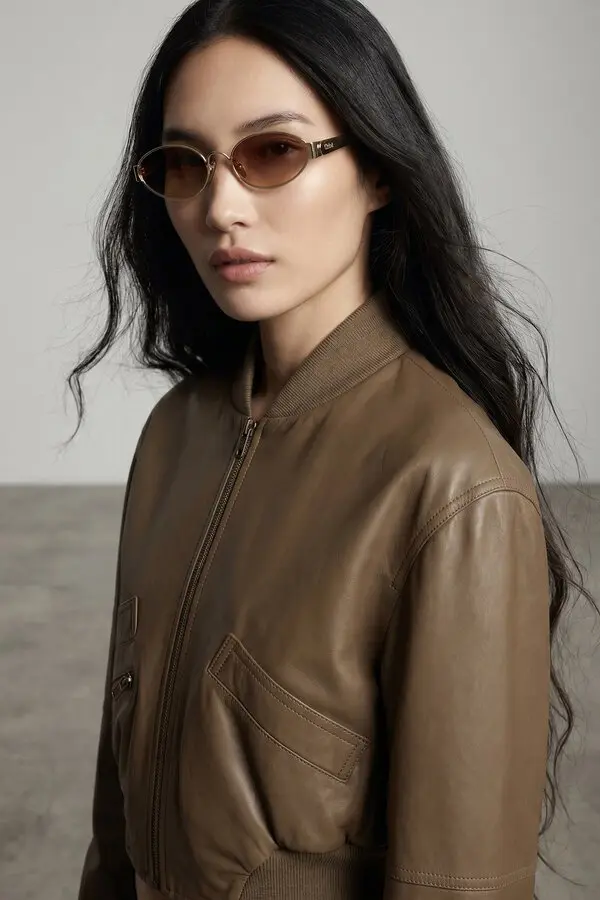 Chloé Oval Metal Sunglasses