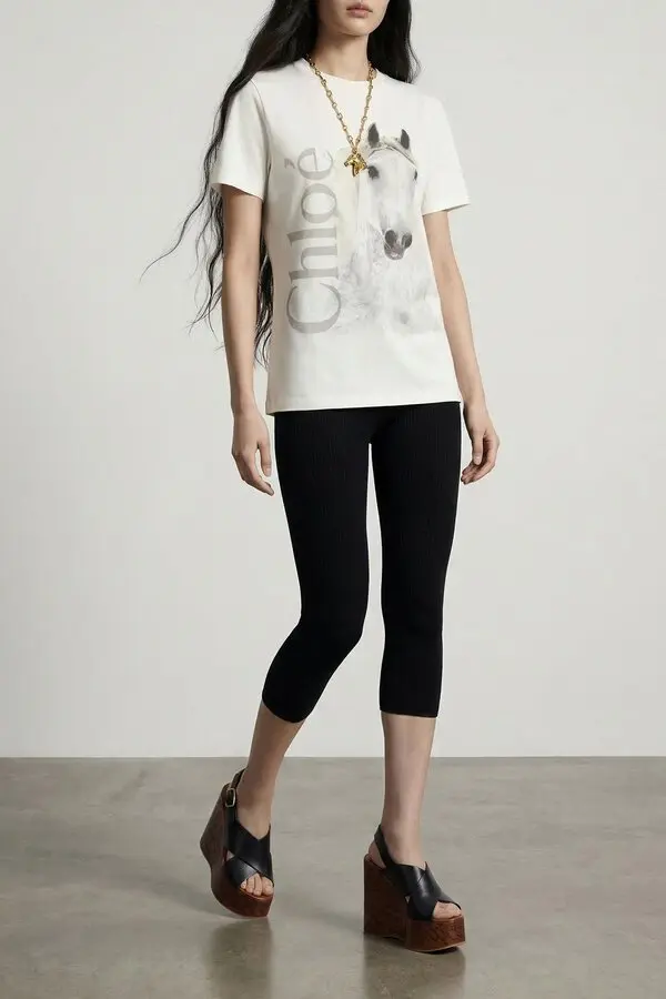 Chloé Cotton T-shirt With Graphic Print