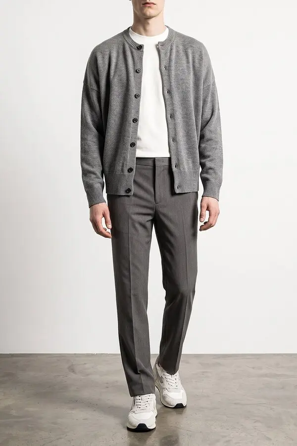 LARMERI STUDIO Grey Tailored Trousers