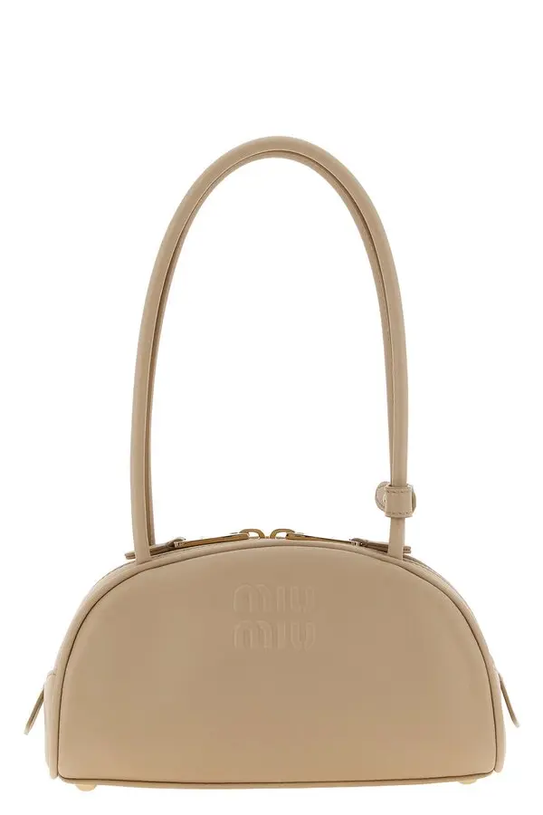 Miu Miu Small 'beau' Shoulder Bag - Beige
