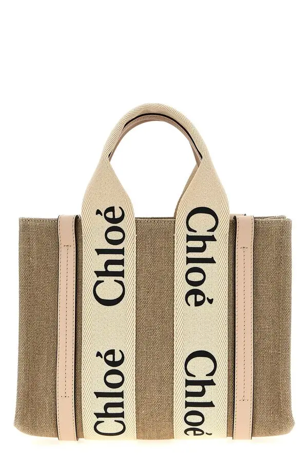 Chloé Small 'woody' Tote Bag - Pink