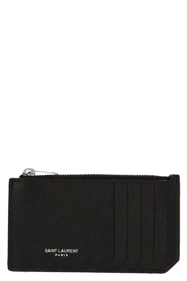 Saint Laurent Fragments' Card Holder - Black