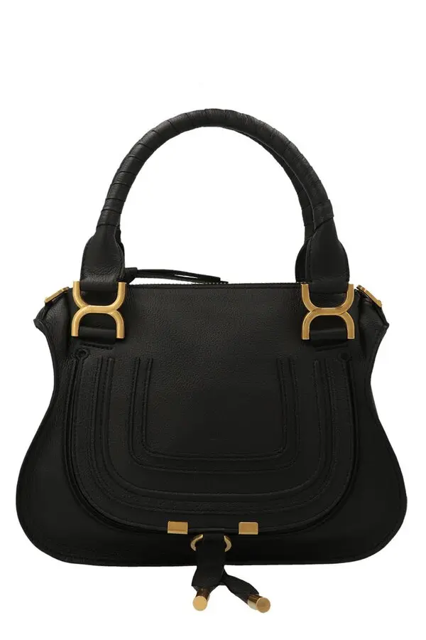 Chloé Handbag With Saddle Stitching - Black