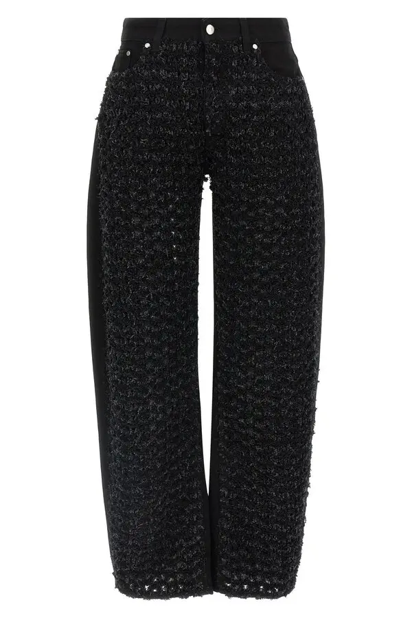 Stella McCartney Relaxed Jeans With Bouclé Panel - Black