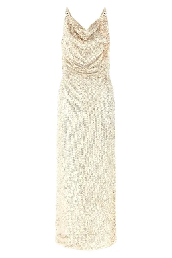 Coperni Draped Sequin Maxi Dress