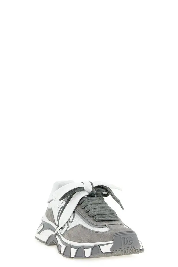 Dolce & Gabbana Leather And Technical Mesh Sneakers