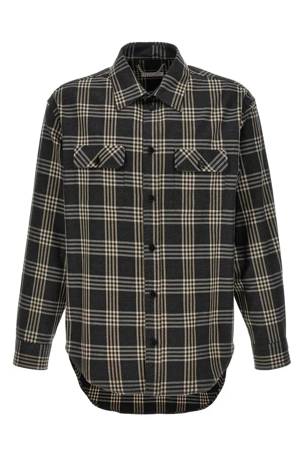 1989 STUDIO Shirt 'logo Flannel Shirt - Gray