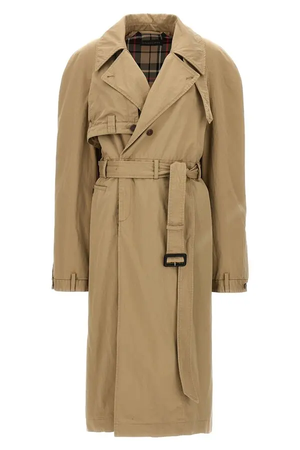 Balenciaga Deconstructed' Trench Coat - Beige