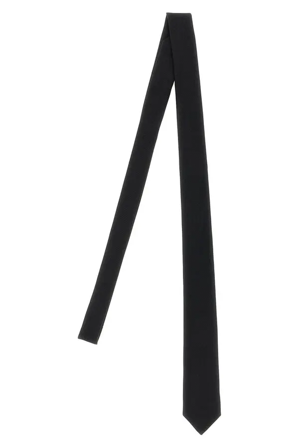 Saint Laurent Tie With Chain Loop - Black