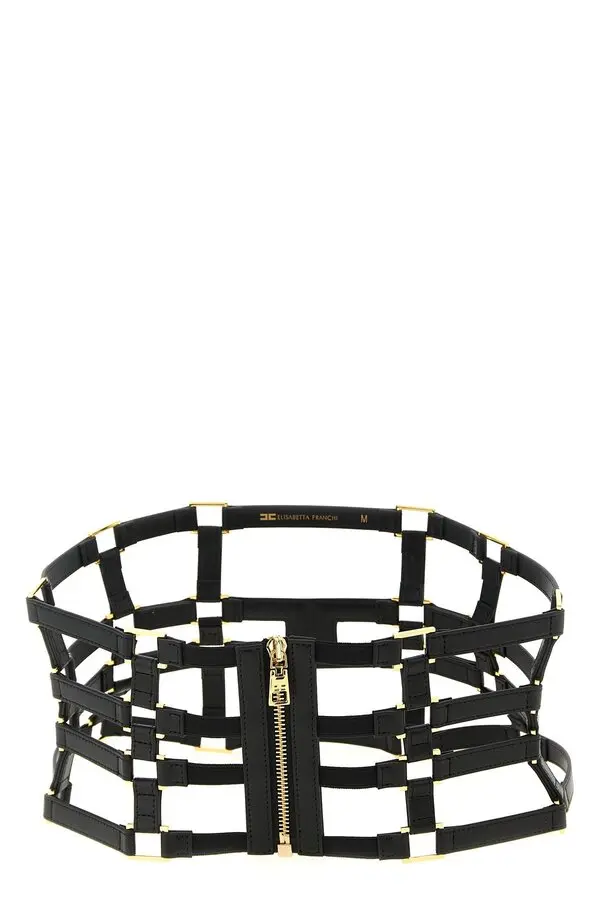 Elisabetta Franchi Cage Strap Corset Belt