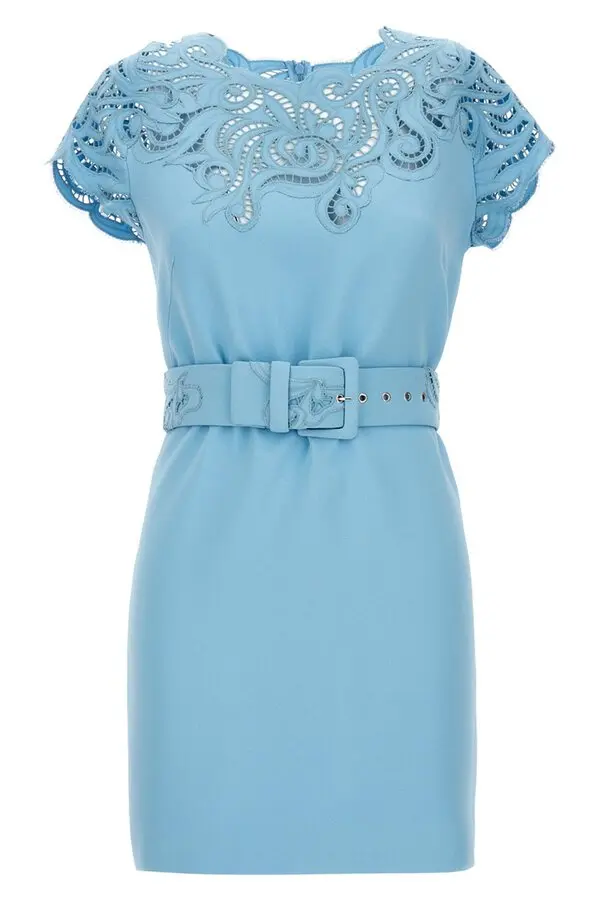 Ermanno Scervino Short Dress With Lace Details