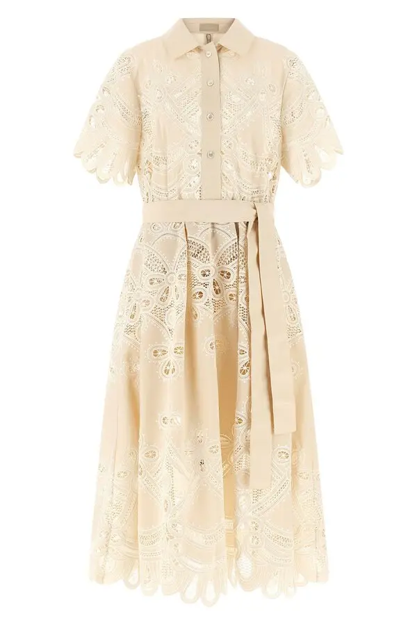 Elie Saab Carving Embroidery Dress