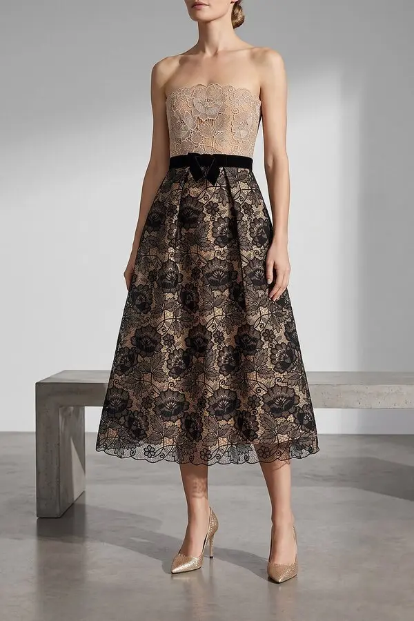 Elie Saab Guipure Lace Dress