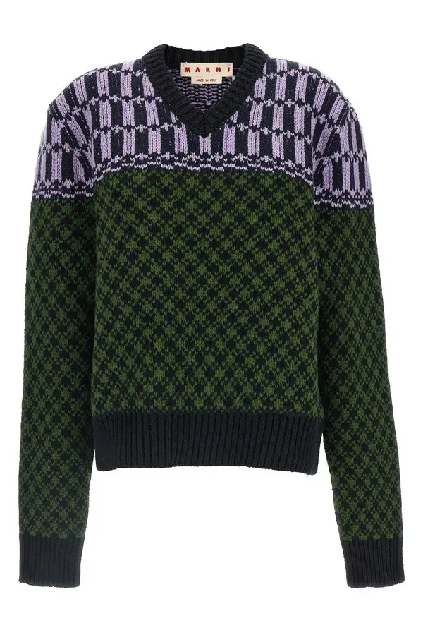 Marni Geometric Knit Sweater - Multi