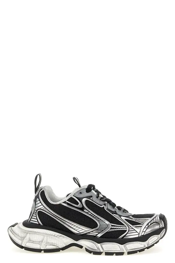 Balenciaga 3xl Sneaker With Metallic Panels - Black