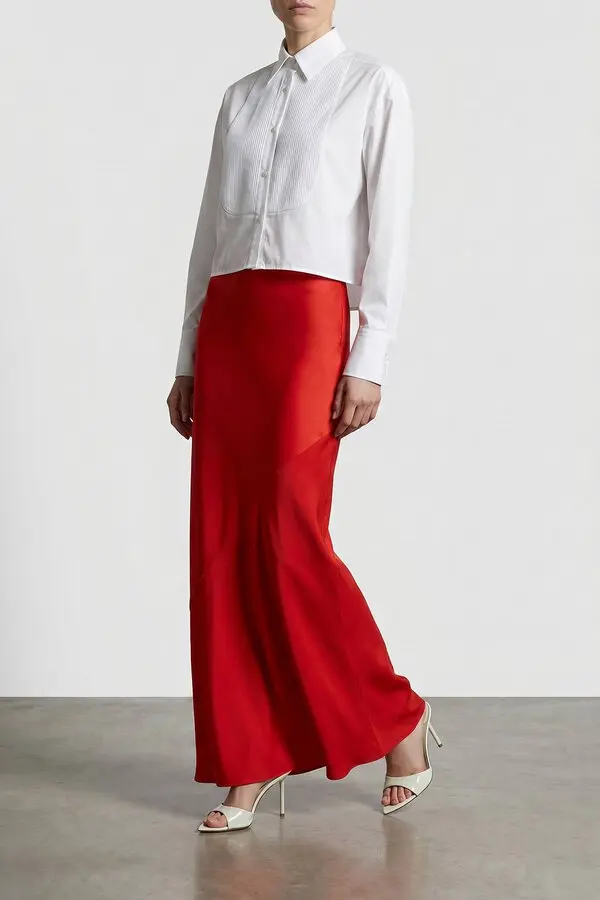 Ermanno Scervino Long Skirt With Diagonal Seam