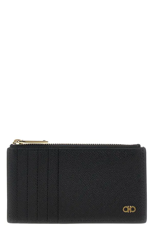 FERRAGAMO Card Holder With Gancini Detail