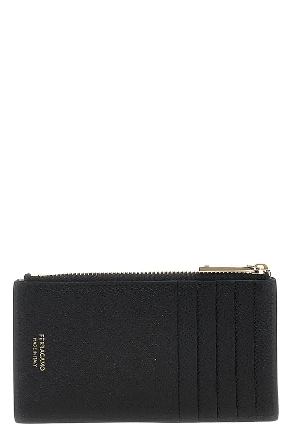FERRAGAMO Card Holder With Gancini Detail