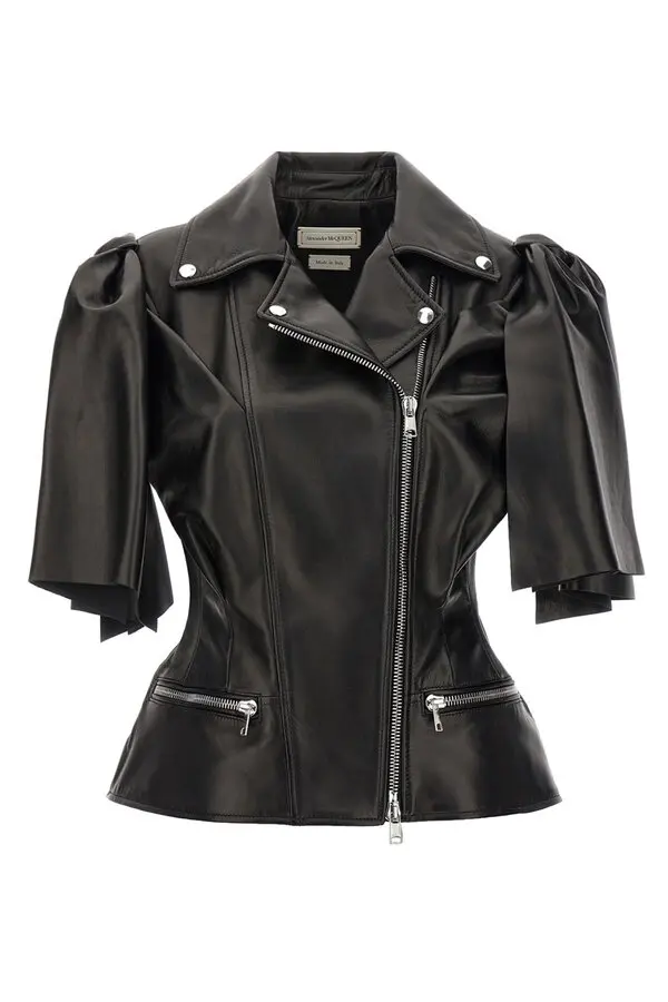 Alexander McQueen Bow Knot Biker' Jacket