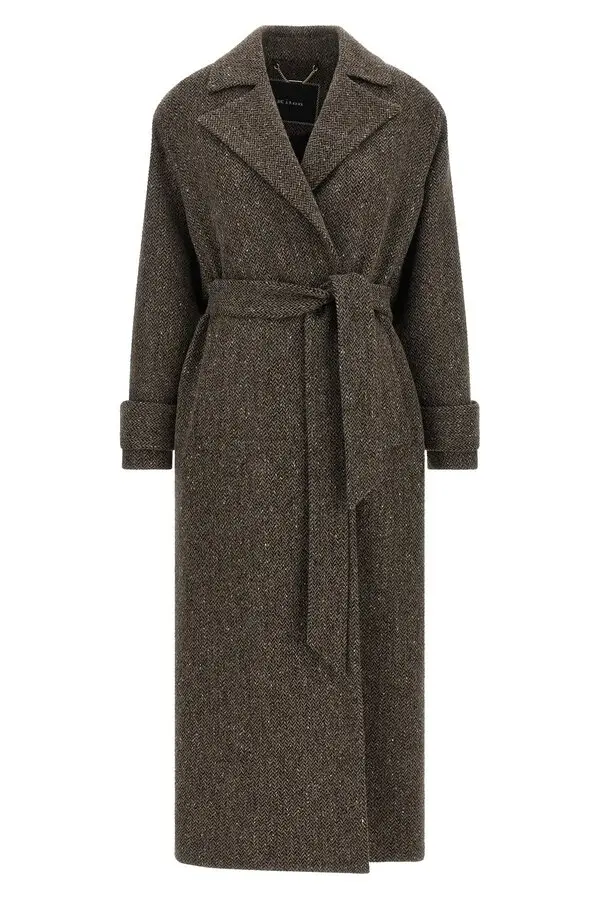 Kiton Chevron Wool Coat