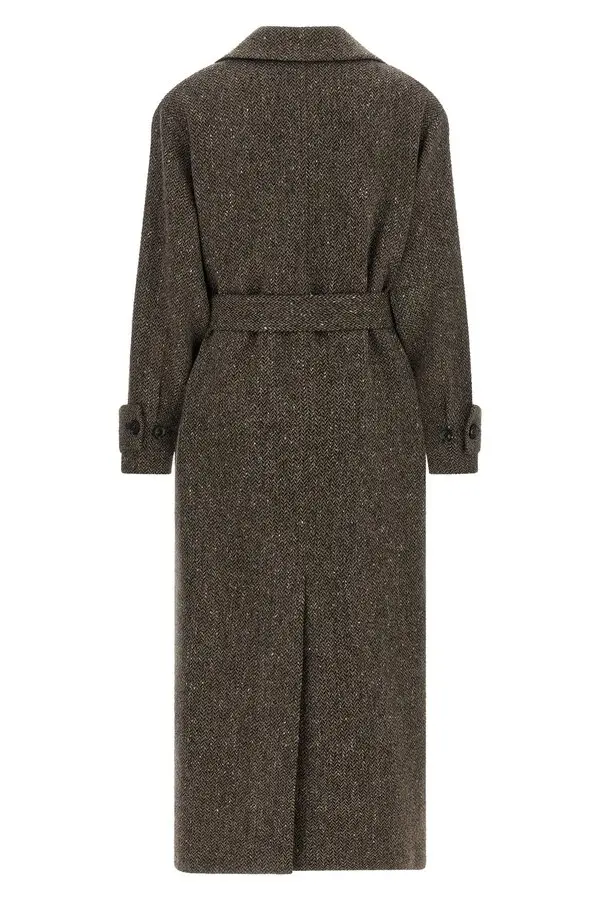 Kiton Chevron Wool Coat
