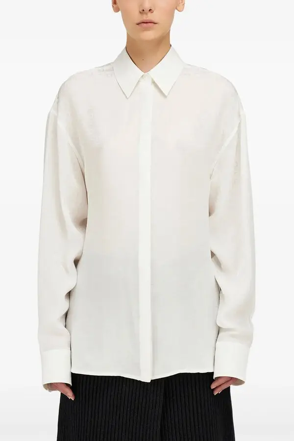 FERRAGAMO Silk Shirt With Monogram Pattern