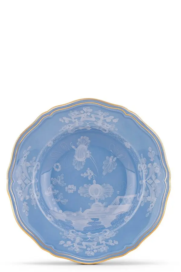 GINORI 1735 Soup Plate With Gold Rim