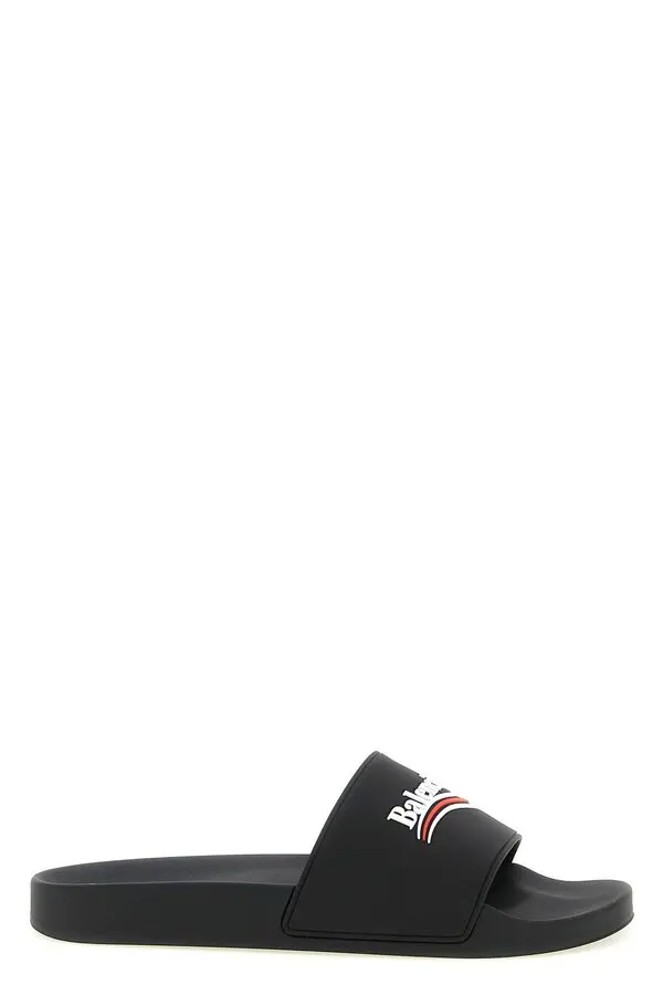 Balenciaga Pool' Slide Sandal With Contrasting Logo