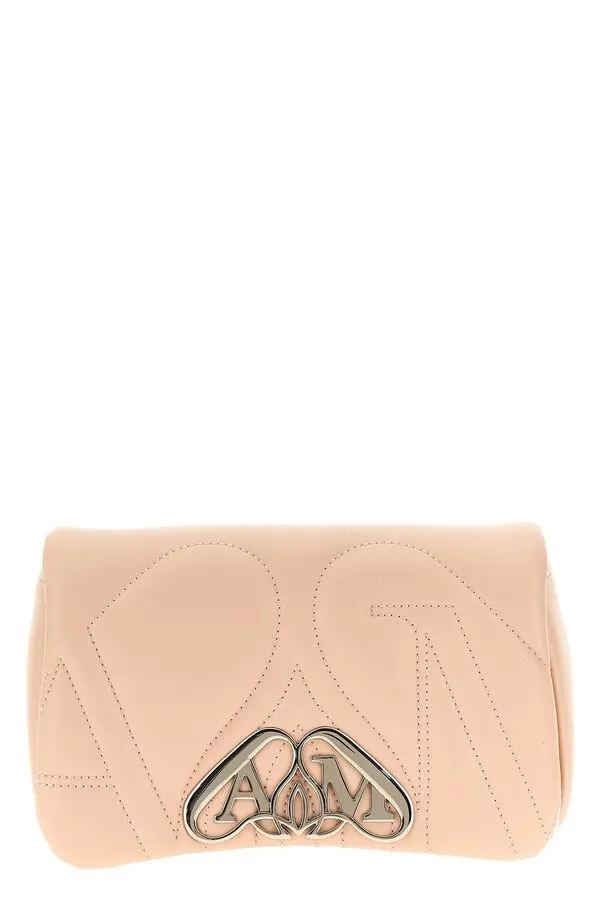 Alexander McQueen Crossbody Bag 'the Mini Seal - Beige