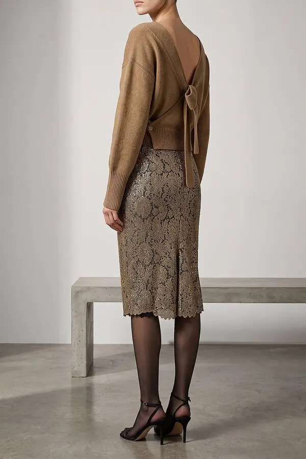 Ermanno Scervino Cashmere Knit With Bow Detail
