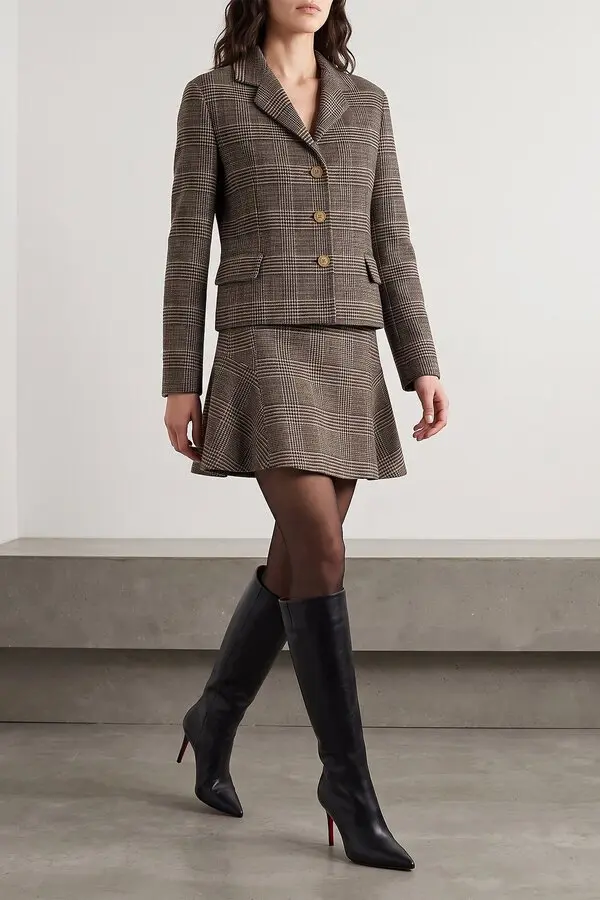 Ermanno Scervino Cropped Check Blazer