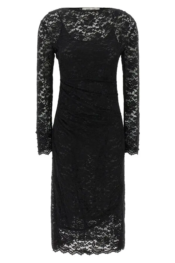 Diane Von Furstenberg Darrius Lace Dress - Black