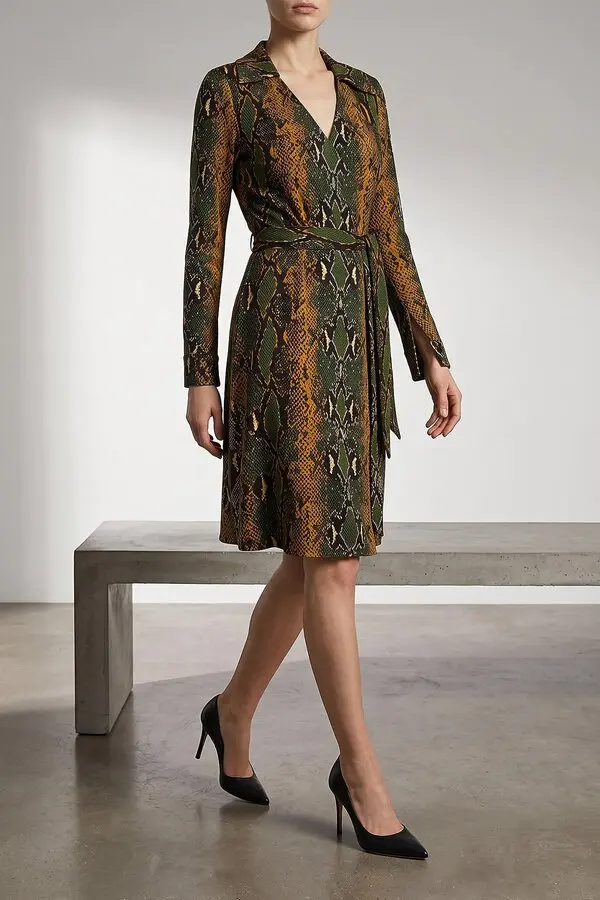 Diane Von Furstenberg Printed 'new Jeanne' Silk Wrap Dress