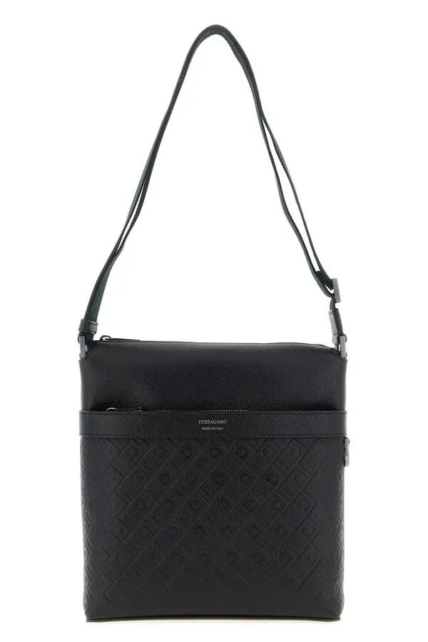 FERRAGAMO Monogram Messenger Shoulder Bag