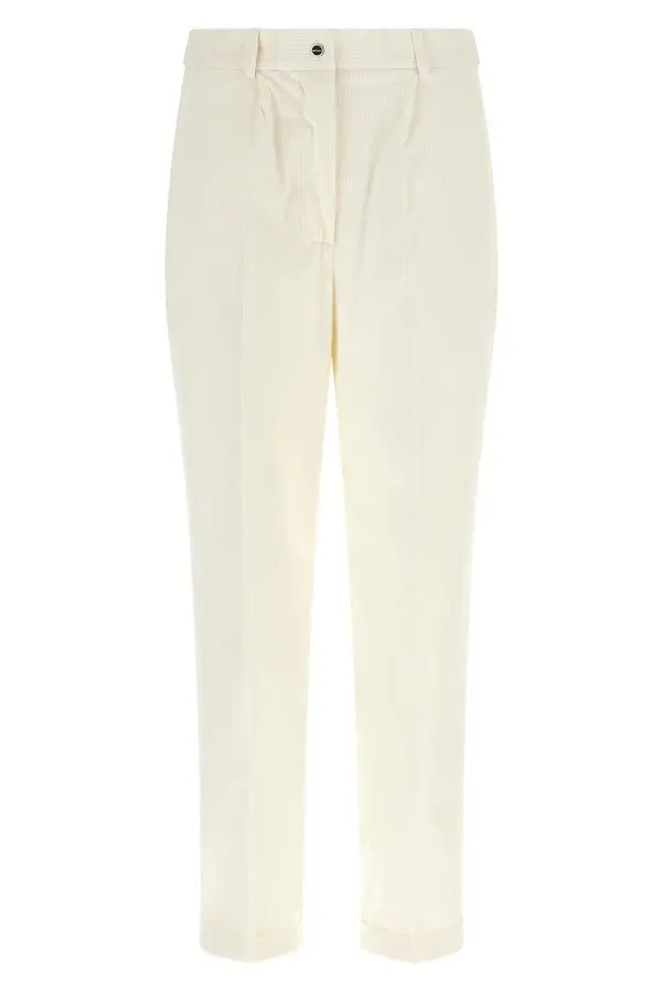 Kiton Corduroy Trousers - White