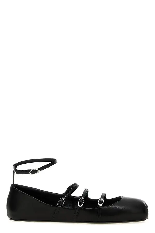 Alexander McQueen Leather Strap' Ballet Flats - Black