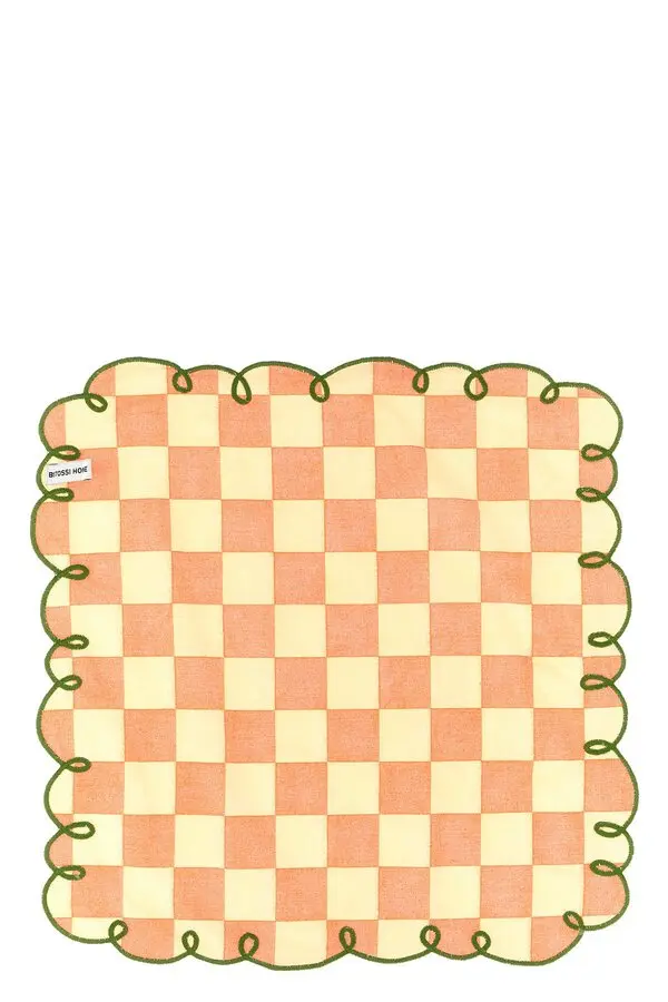 BITOSSI Napkin Set 'ocra/arancio Bordo Verde