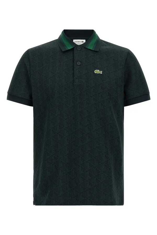 Lacoste Monogram Jacquard Polo Shirt