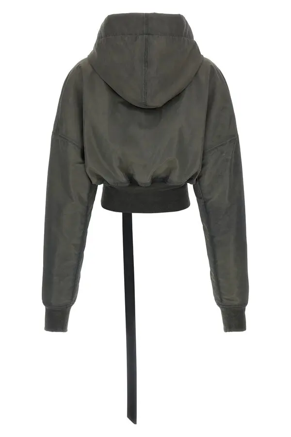 Rick Owens Hooded Cropped Flight Bomber Jacket