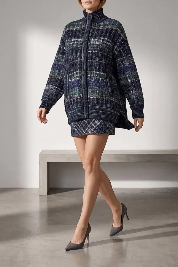 Missoni Check Pattern Maxi-cardigan