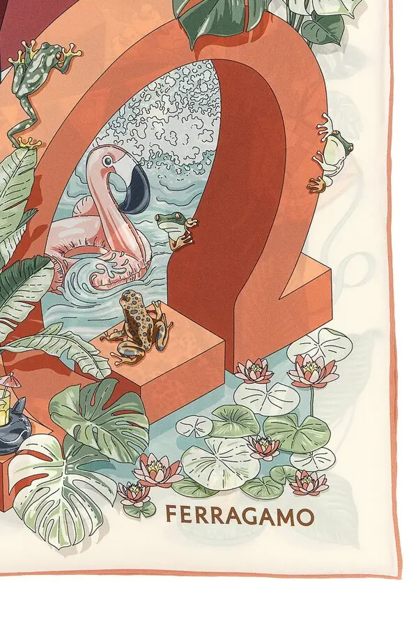 FERRAGAMO Jungle Party' Silk Scarf