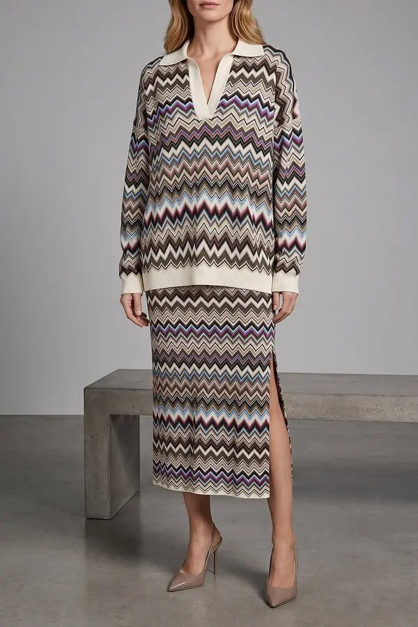 Missoni Zigzag Knit Polo