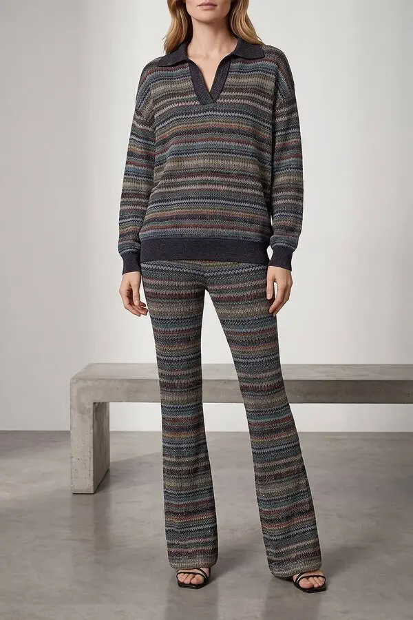 Missoni Lurex Knit Polo Shirt