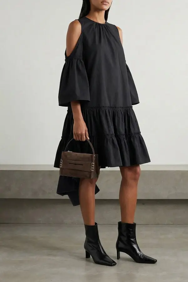 J.W.ANDERSON J. W.anderson J. W.anderson Dress With Asymmetrical Ruffles - Black