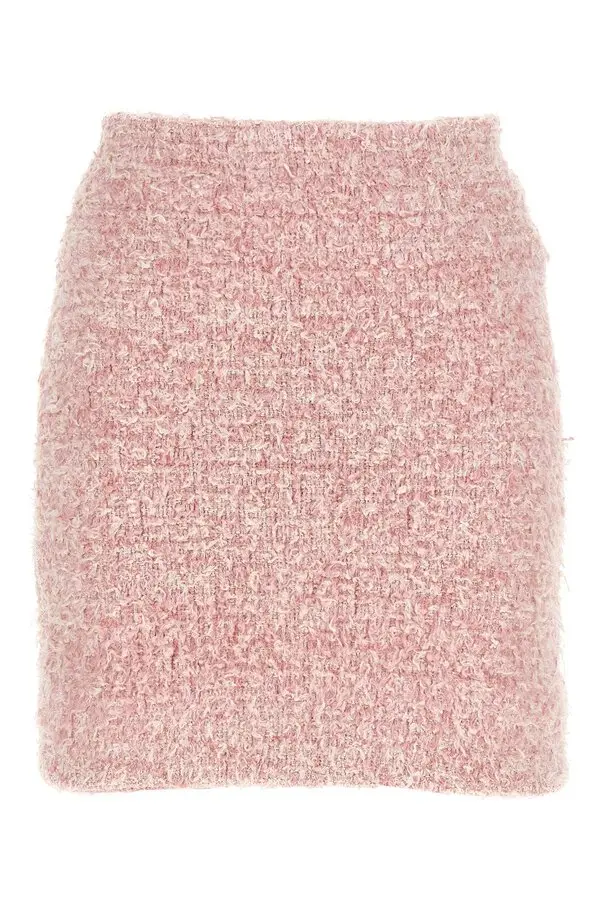 Balenciaga Tweed Mini Skirt - Pink