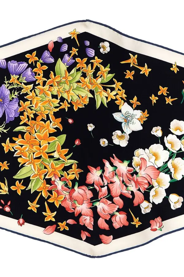 FERRAGAMO Diamond-shaped 'primavera' Print Scarf