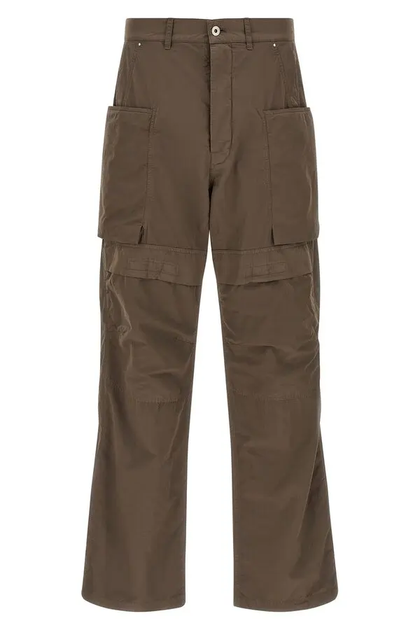 Rick Owens Cargo Pants With Structured Pockets - Brown