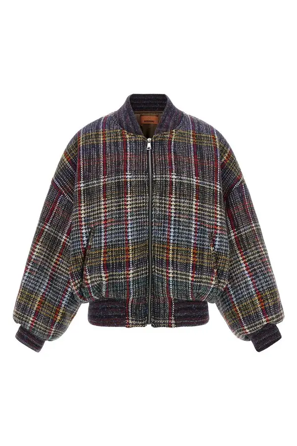 Missoni Check Pattern Bomber Jacket