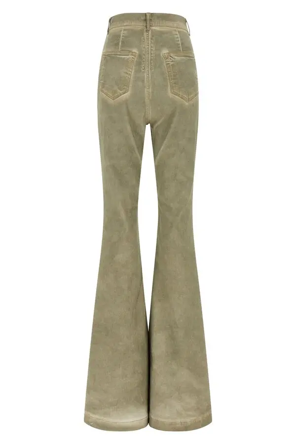 Rick Owens Bolan Bootcut Jeans With Whiskering Effect