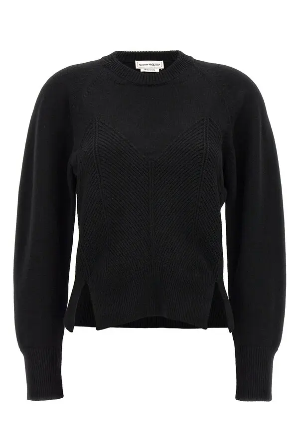 Alexander McQueen Sweater 'chevron Corset